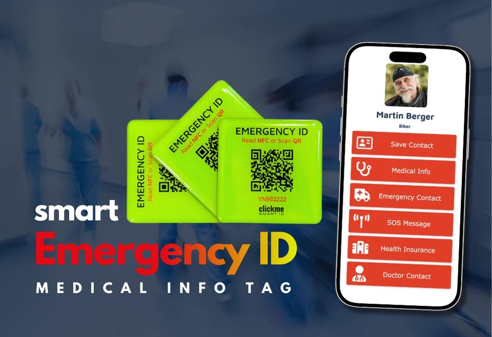 Emergency ID NFC Sticker - when the worry is real, and help needs ...